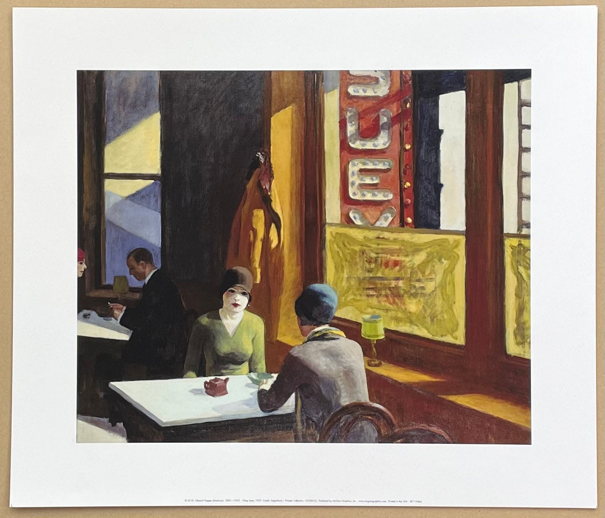 Edward Hopper exhibition poster - Chop Suey - museum artist - art prin ...