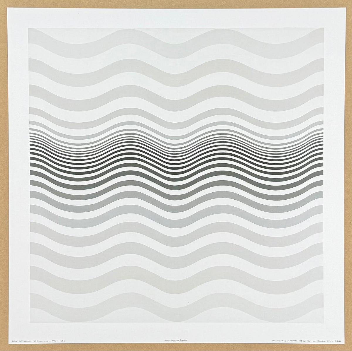 Bridget Riley exhibition poster - Amnesia, 1964 - Op Art - black white ...